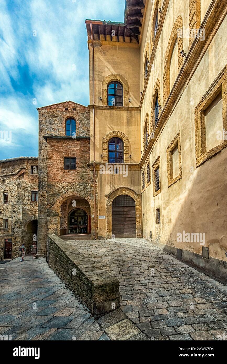 Italy Tuscany Volterra - Architecture of the village Stock Photo - Alamy