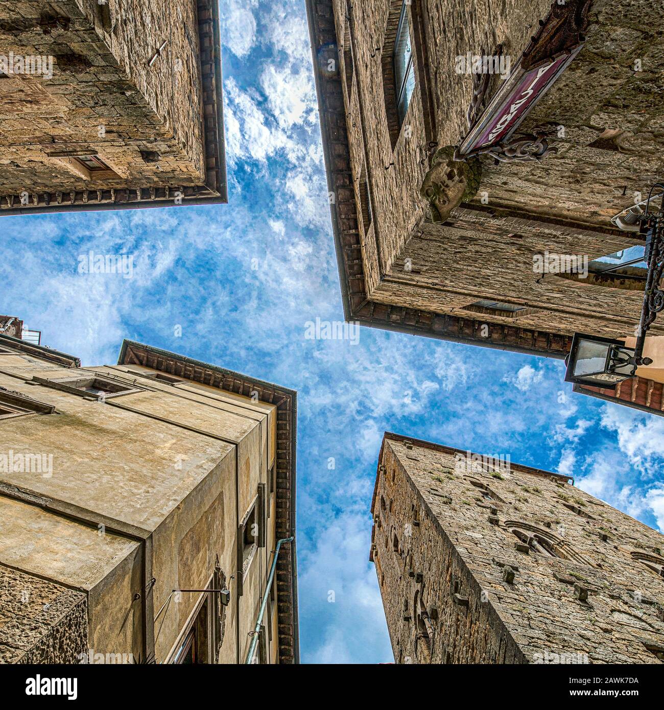 Italy Tuscany Volterra - Architecture of the village Stock Photo - Alamy
