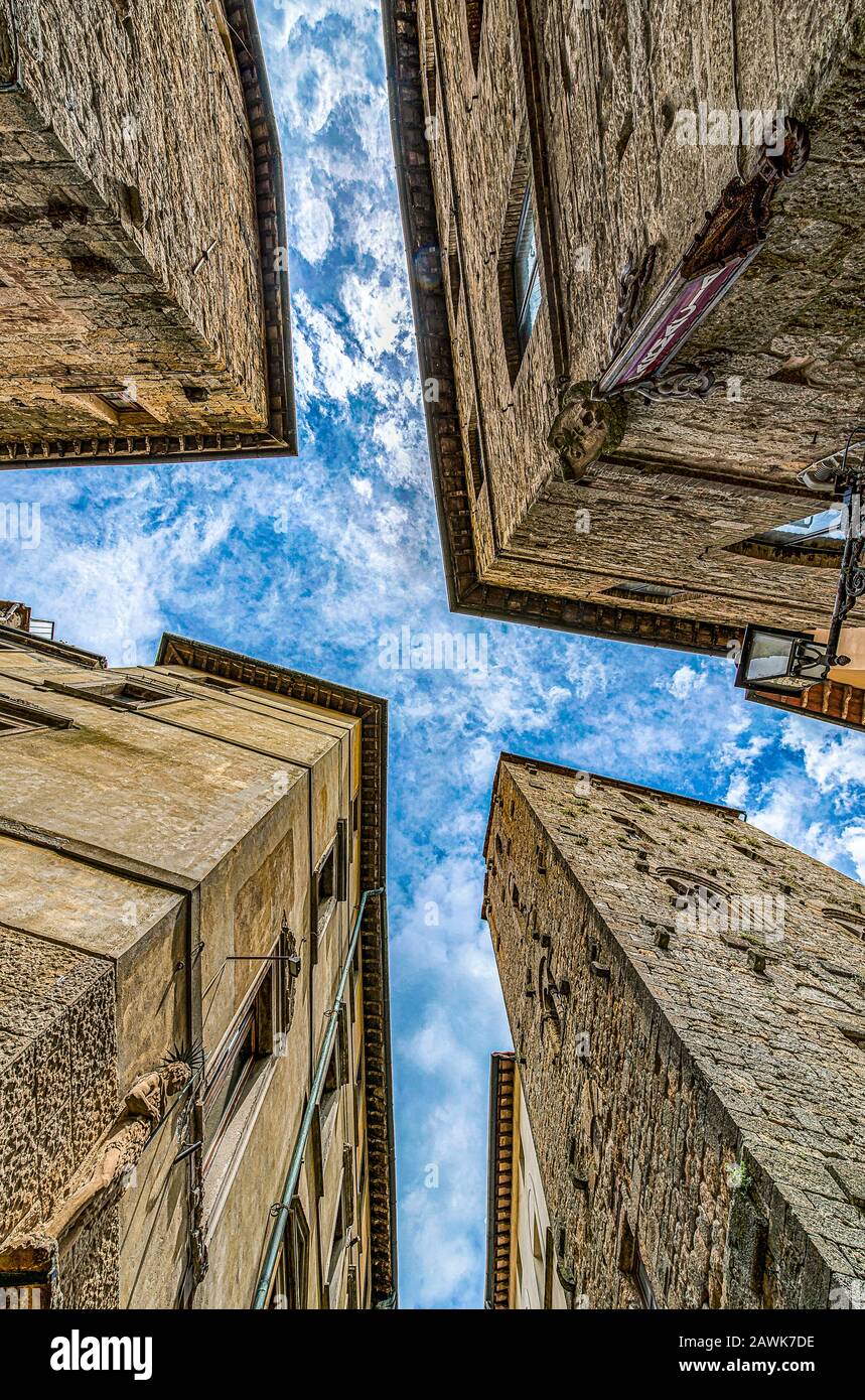 Italy Tuscany Volterra - Architecture of the village Stock Photo - Alamy