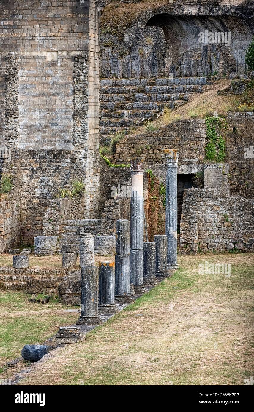 Italy Tuscany Volterra - The Roman theater of Volterra (amphitheater ...
