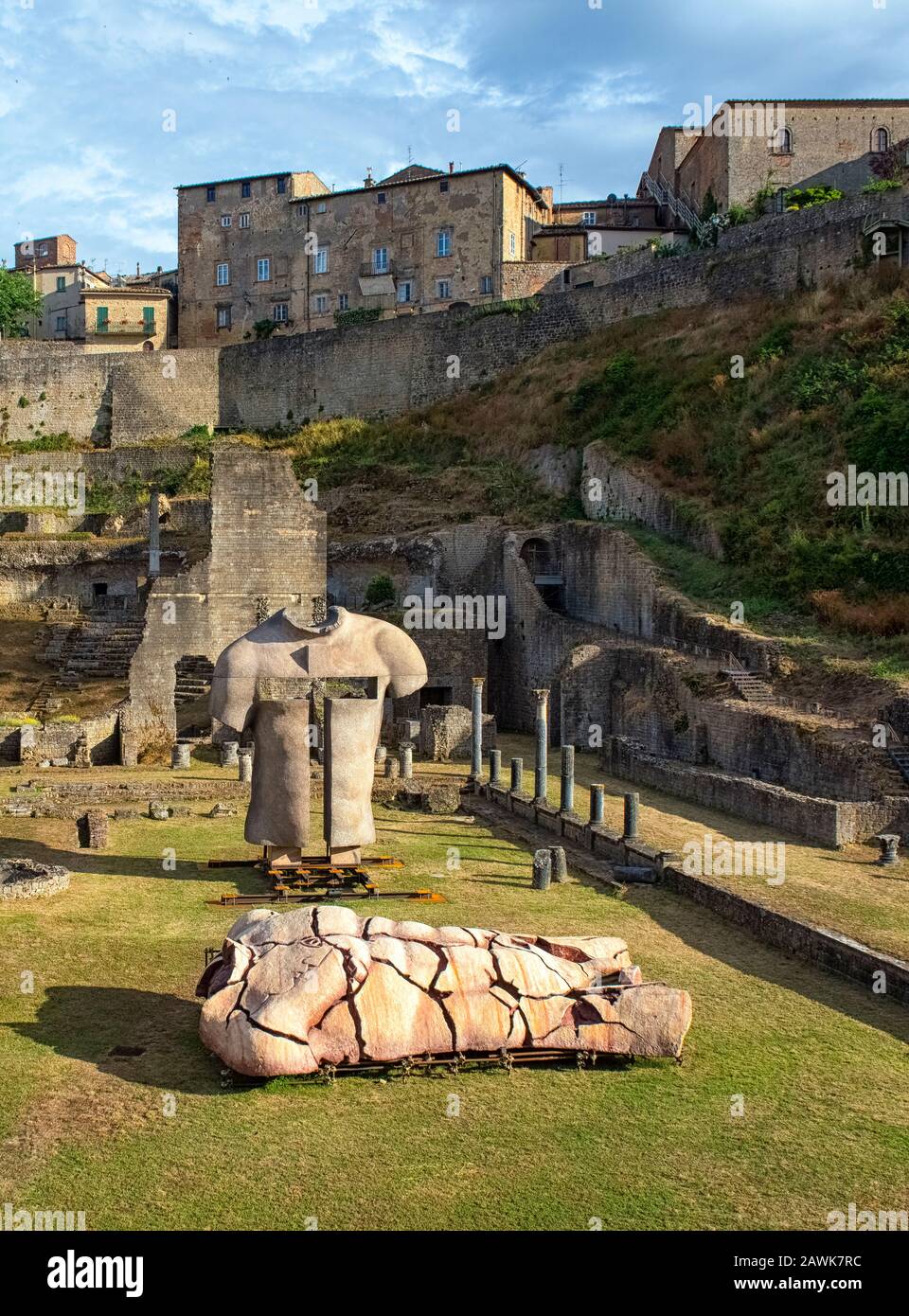 Italy Tuscany Volterra - The Roman theater of Volterra (amphitheater ...