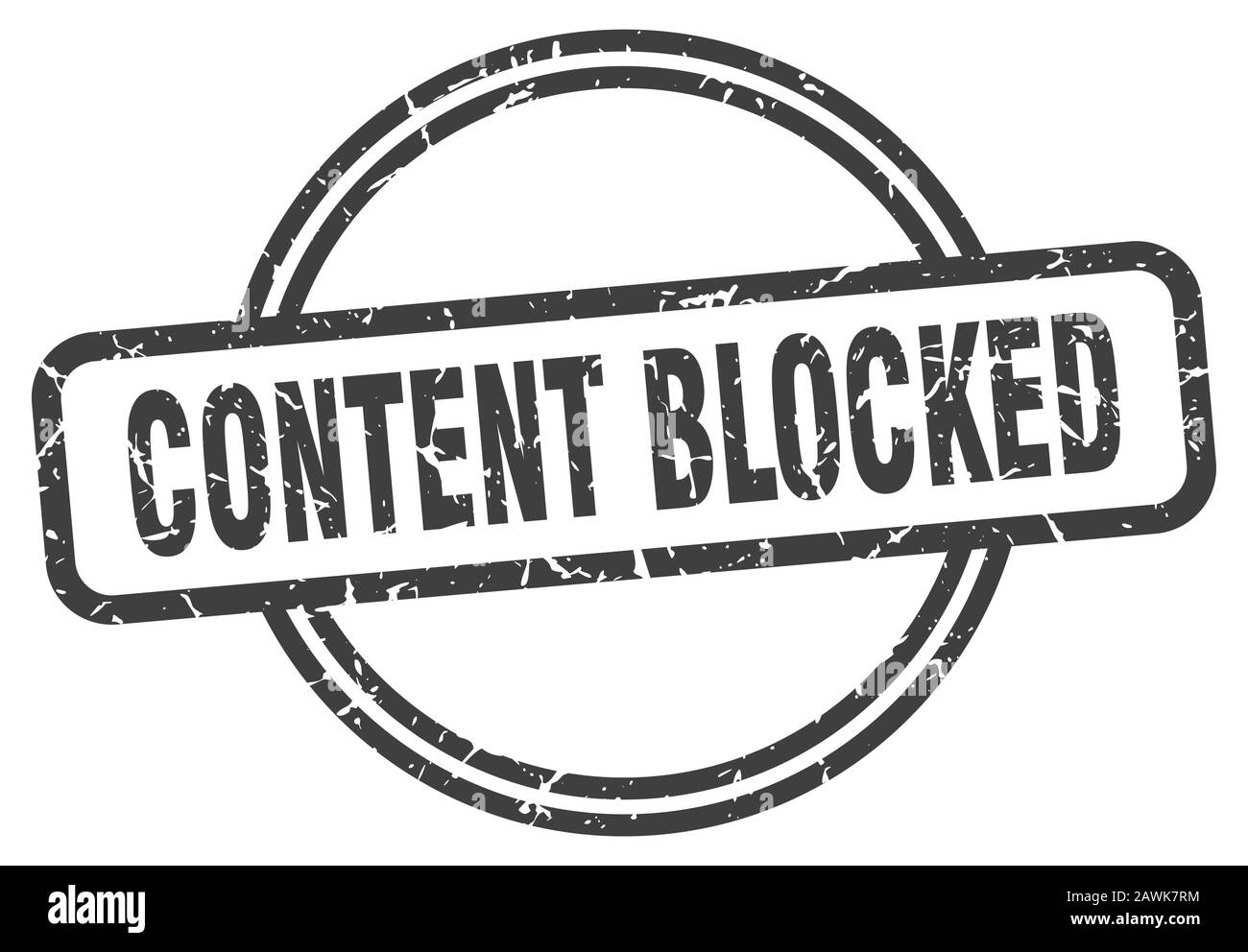 content blocked stamp. content blocked round vintage grunge sign ...