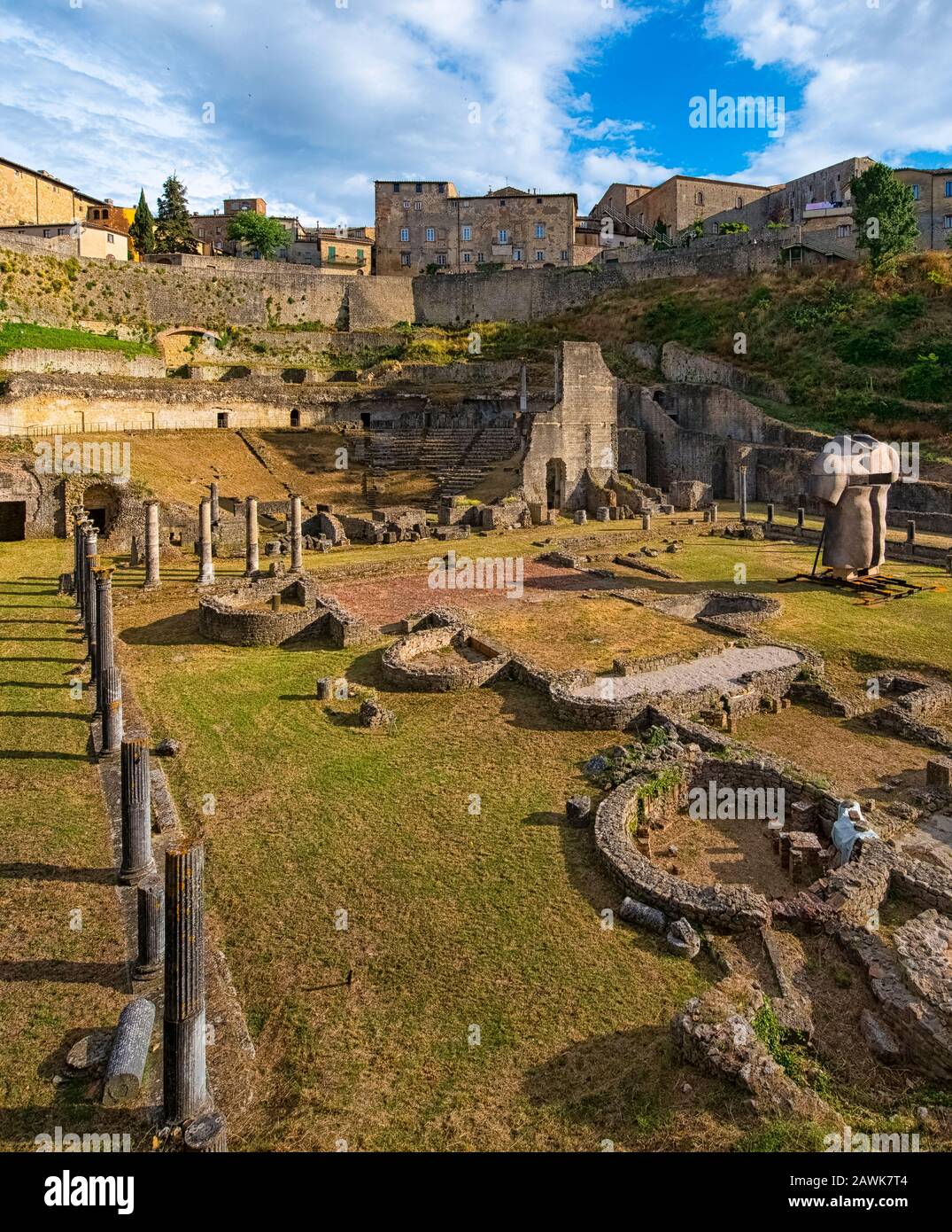Italy Tuscany Volterra - The Roman theater of Volterra (amphitheater ...