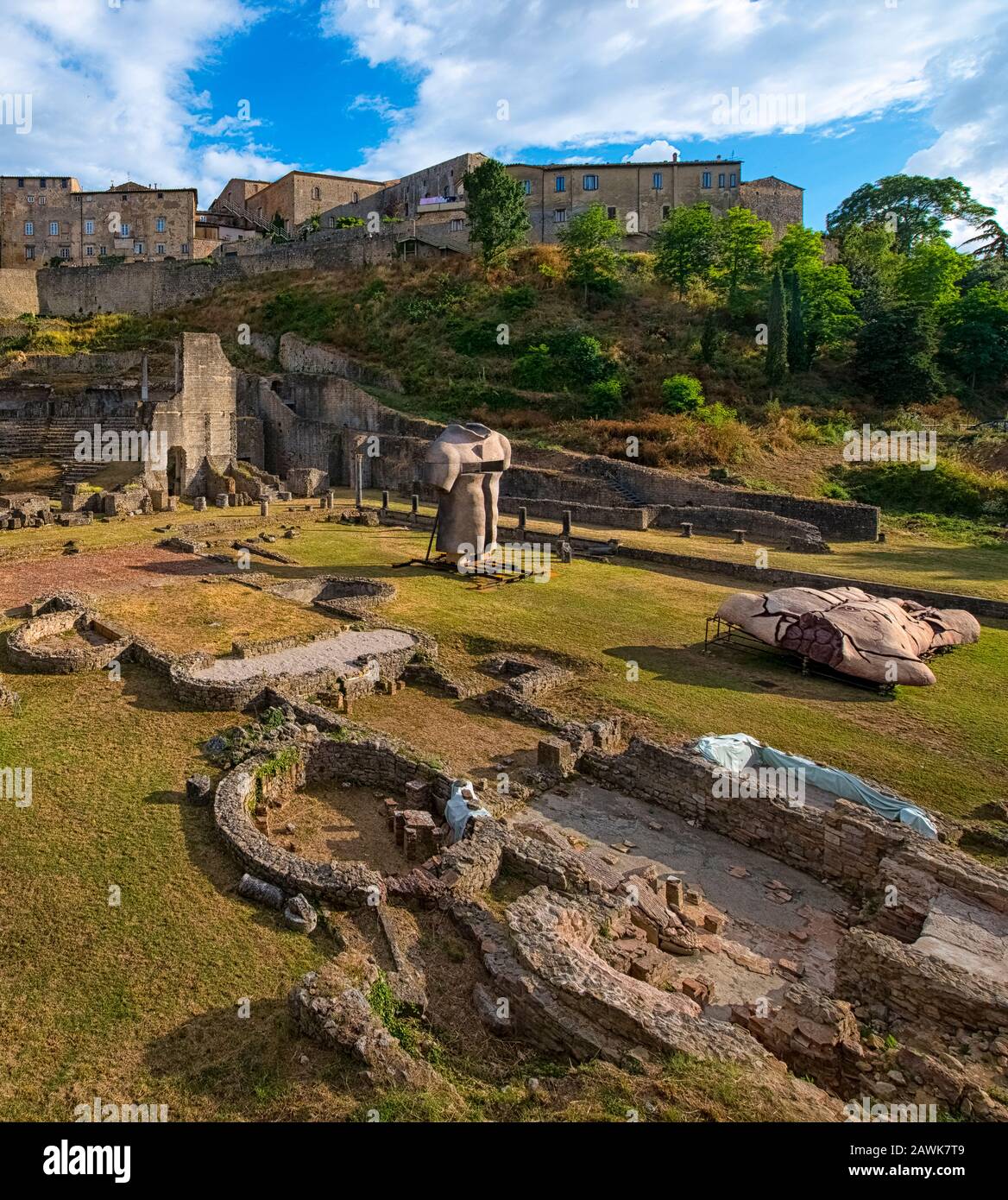 Italy Tuscany Volterra - The Roman theater of Volterra (amphitheater ...