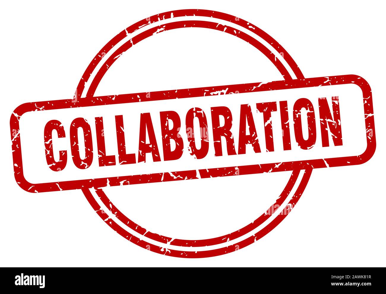 collaboration stamp. collaboration round vintage grunge sign ...