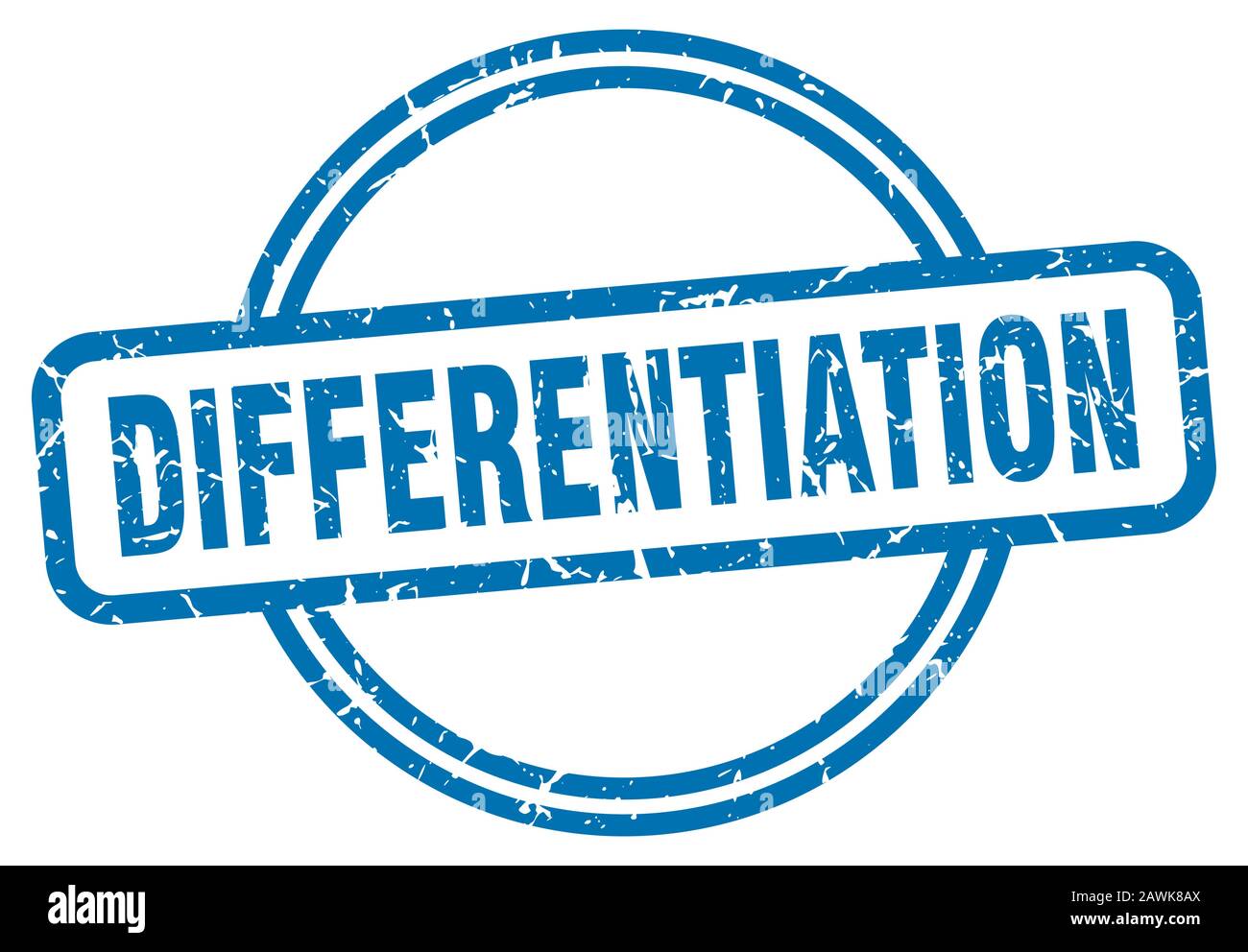 differentiation stamp. differentiation round vintage grunge sign ...