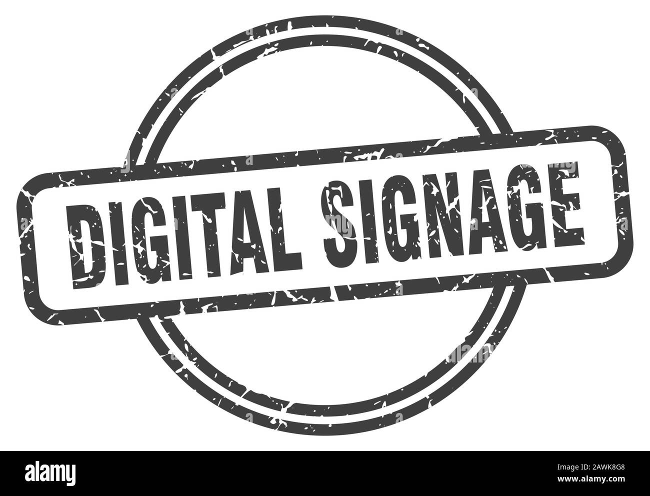 digital signage stamp. digital signage round vintage grunge sign ...