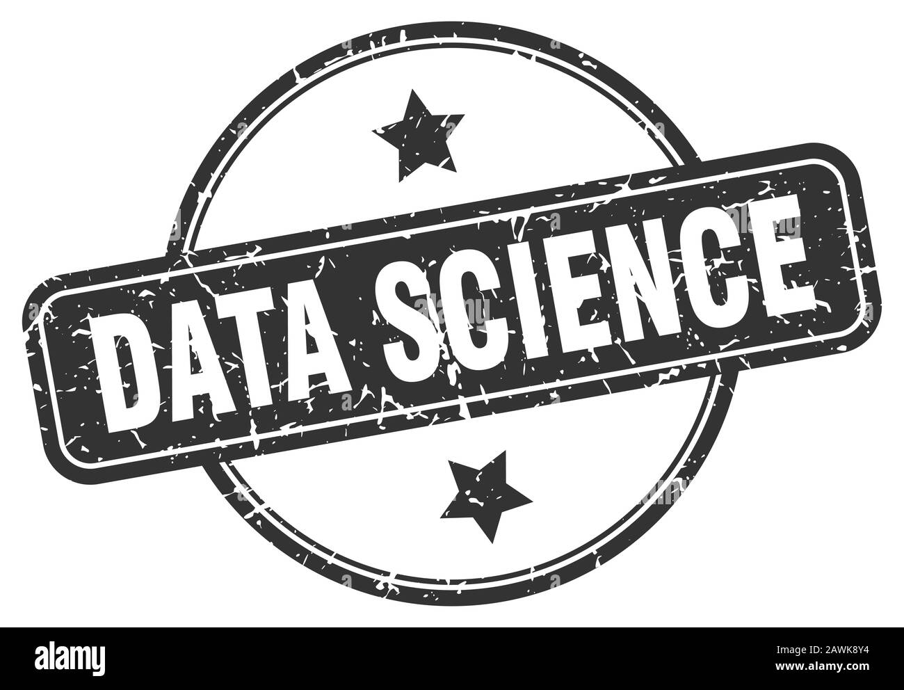 data science stamp. data science round vintage grunge sign. data ...