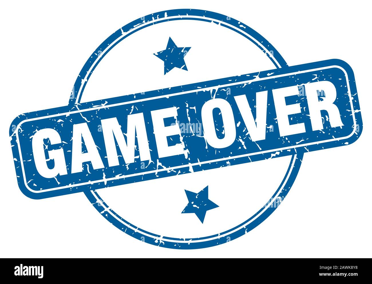 game over stamp. game over round vintage grunge sign. game over Stock ...