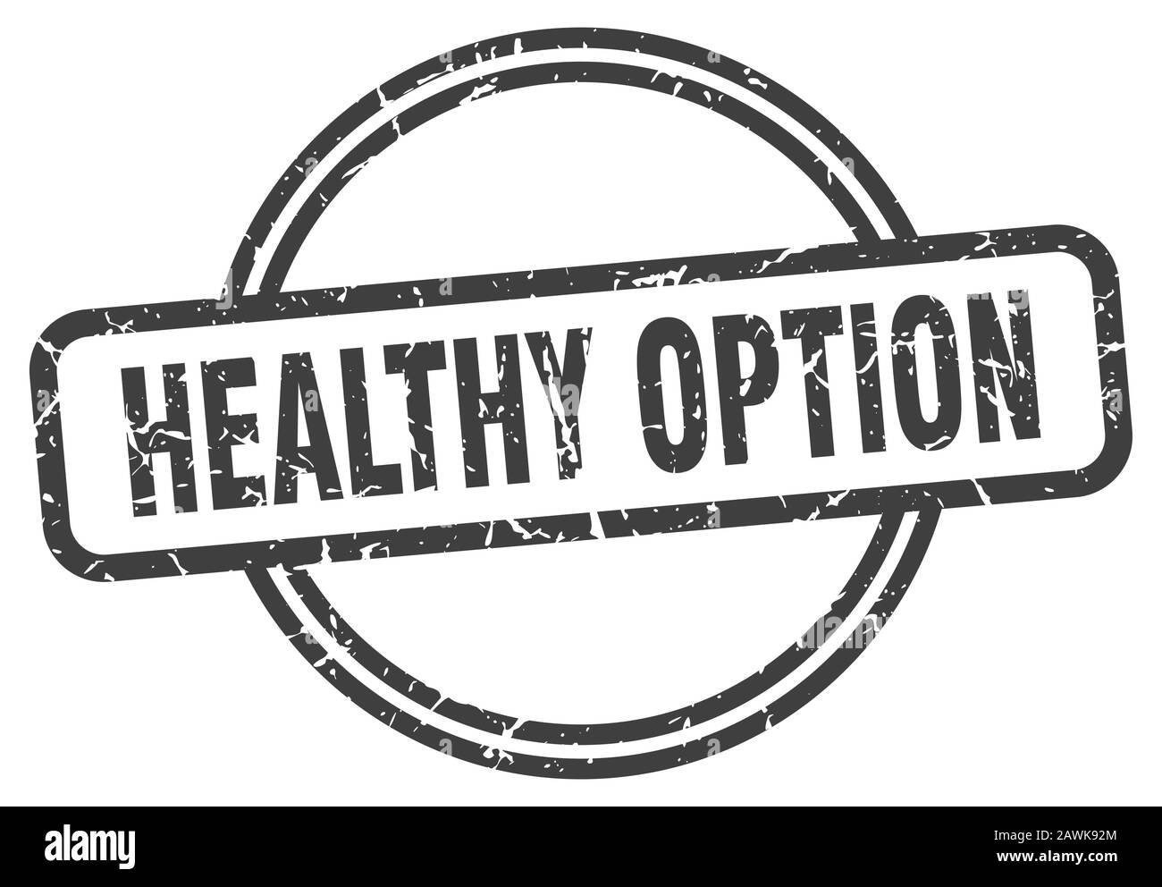 healthy option stamp. healthy option round vintage grunge sign. healthy ...
