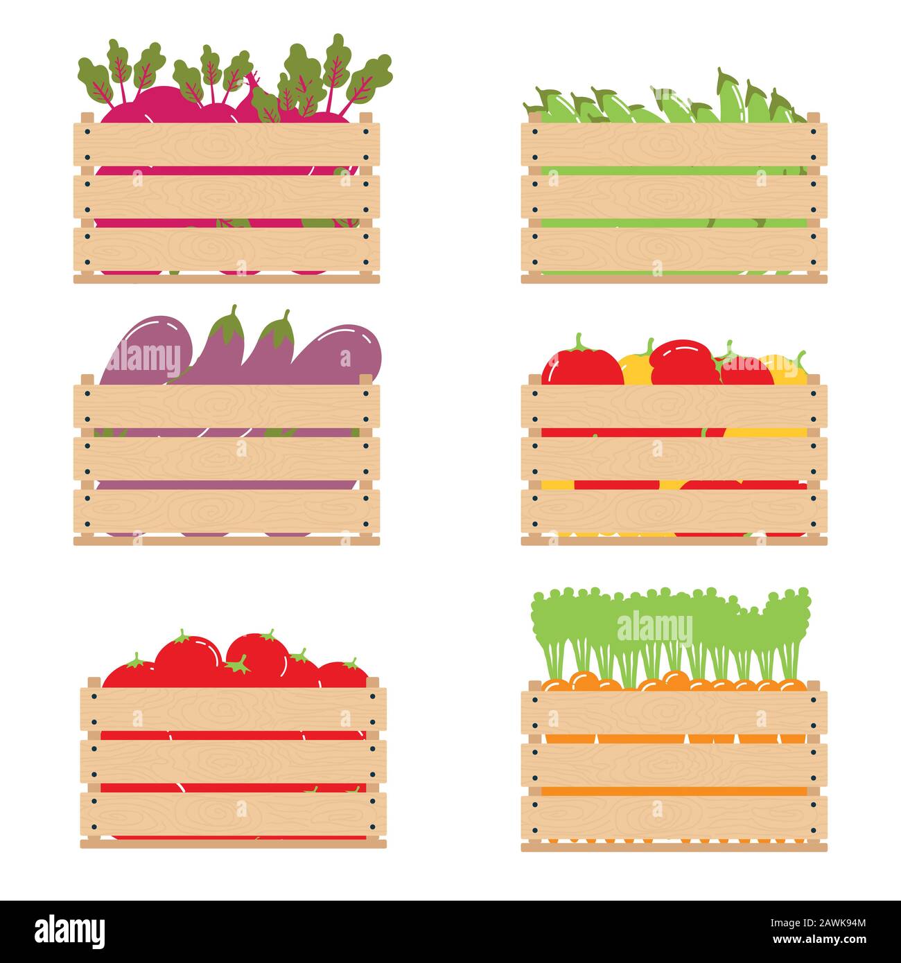 Vegetable garden container Stock Vector Images - Alamy