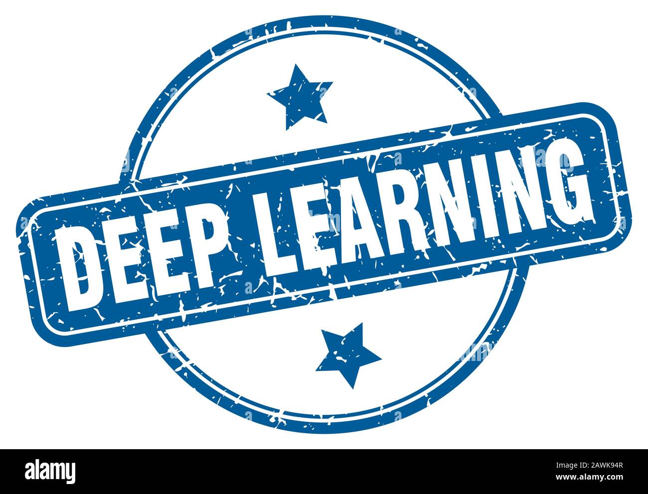 deep learning stamp. deep learning round vintage grunge sign. deep ...