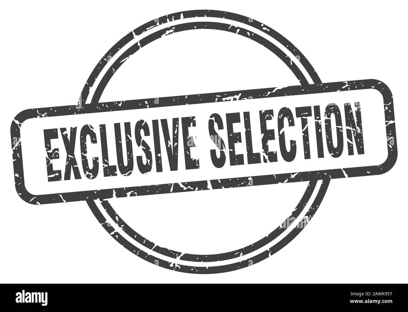 exclusive selection stamp. exclusive selection round vintage grunge ...