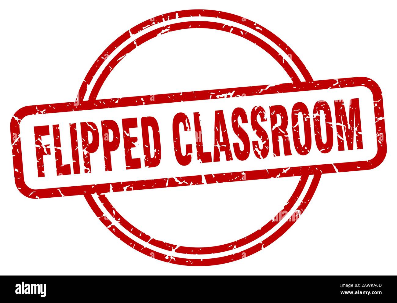 flipped classroom stamp. flipped classroom round vintage grunge sign ...