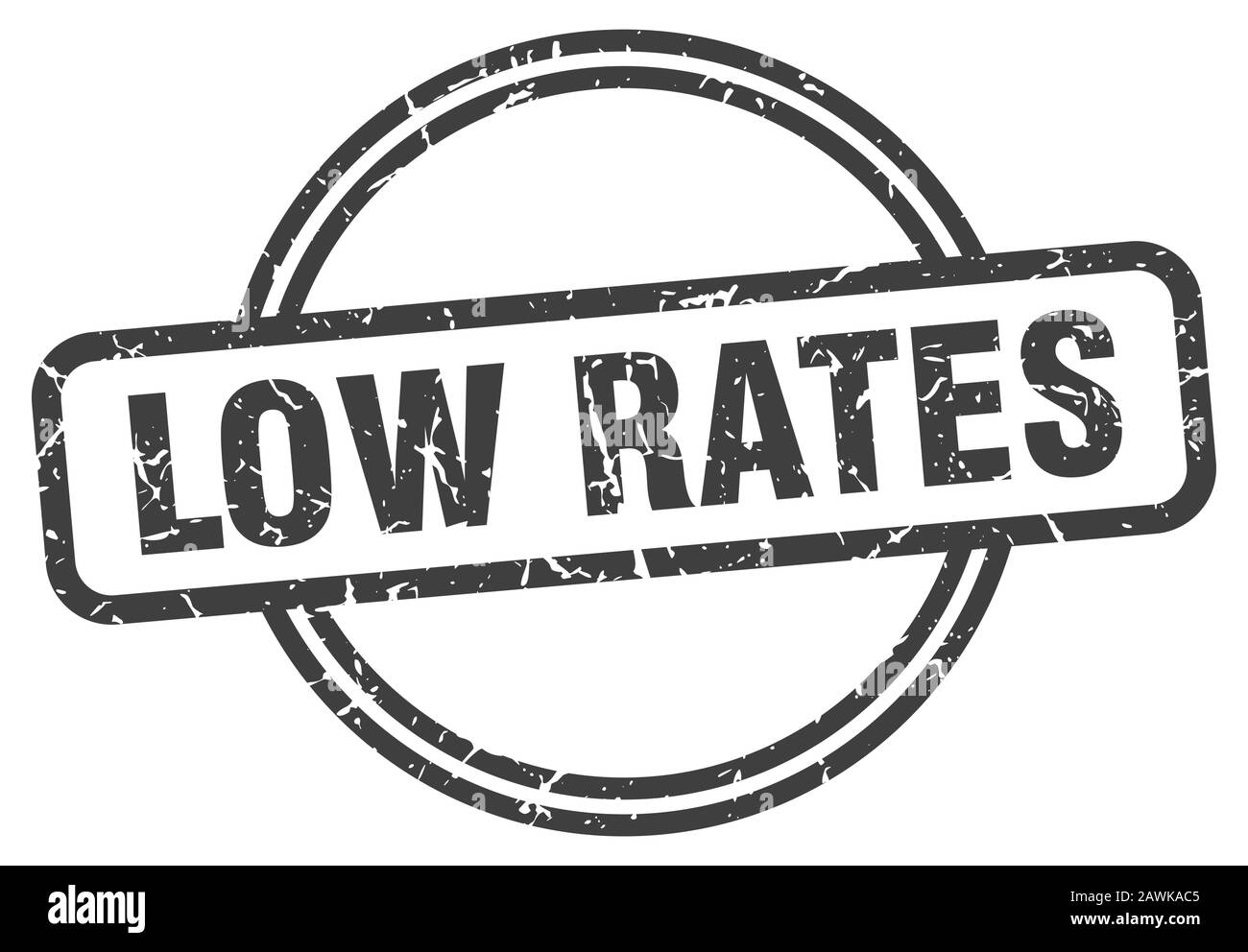 low rates stamp. low rates round vintage grunge sign. low rates Stock ...