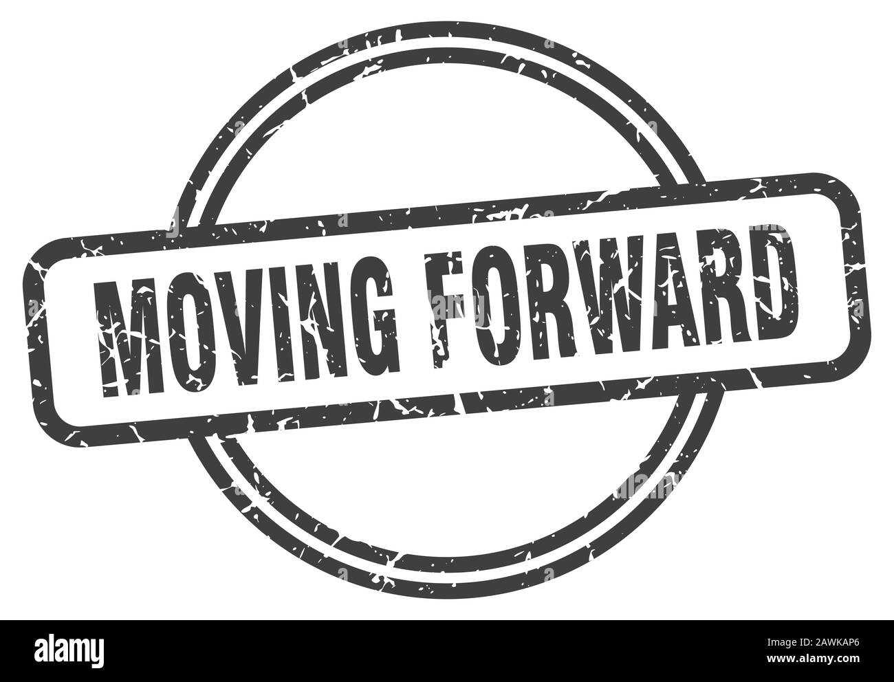 moving forward stamp. moving forward round vintage grunge sign. moving ...