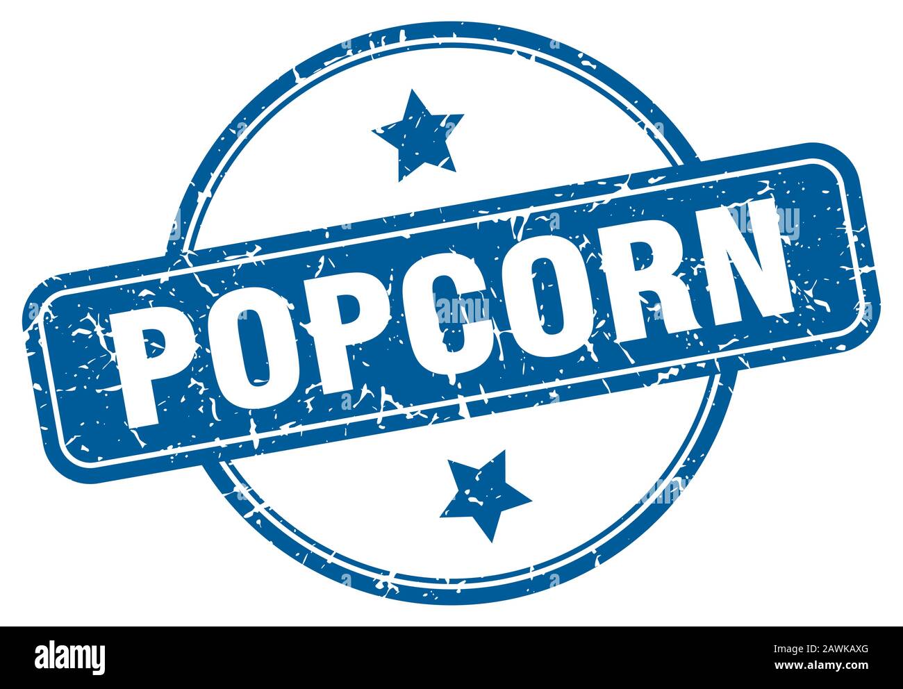 popcorn stamp. popcorn round vintage grunge sign. popcorn Stock Vector ...