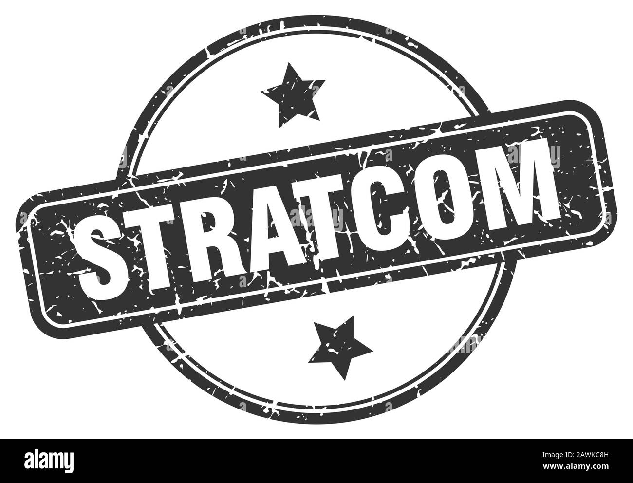 stratcom stamp. stratcom round vintage grunge sign. stratcom Stock ...