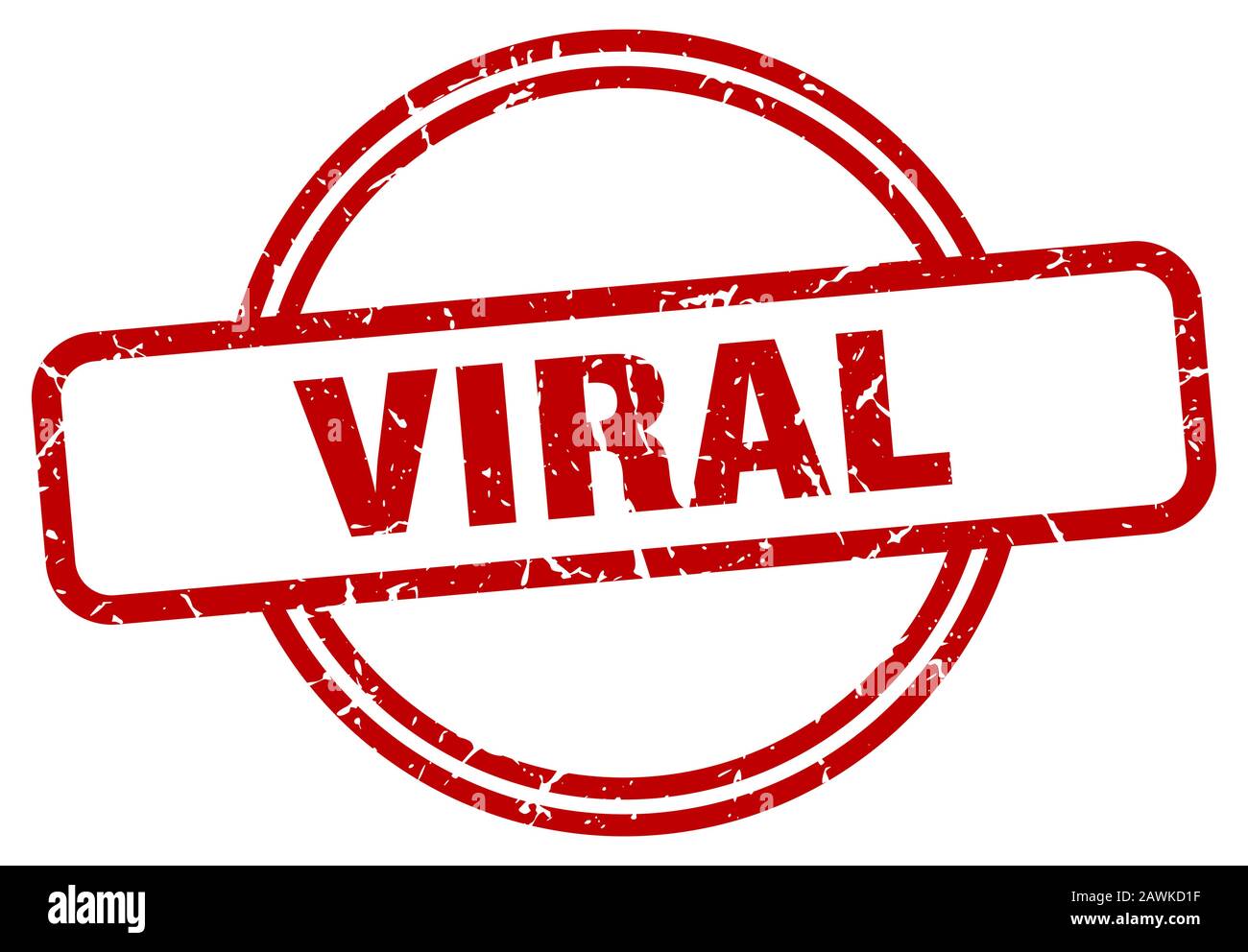 viral stamp. viral round vintage grunge sign. viral Stock Vector Image ...
