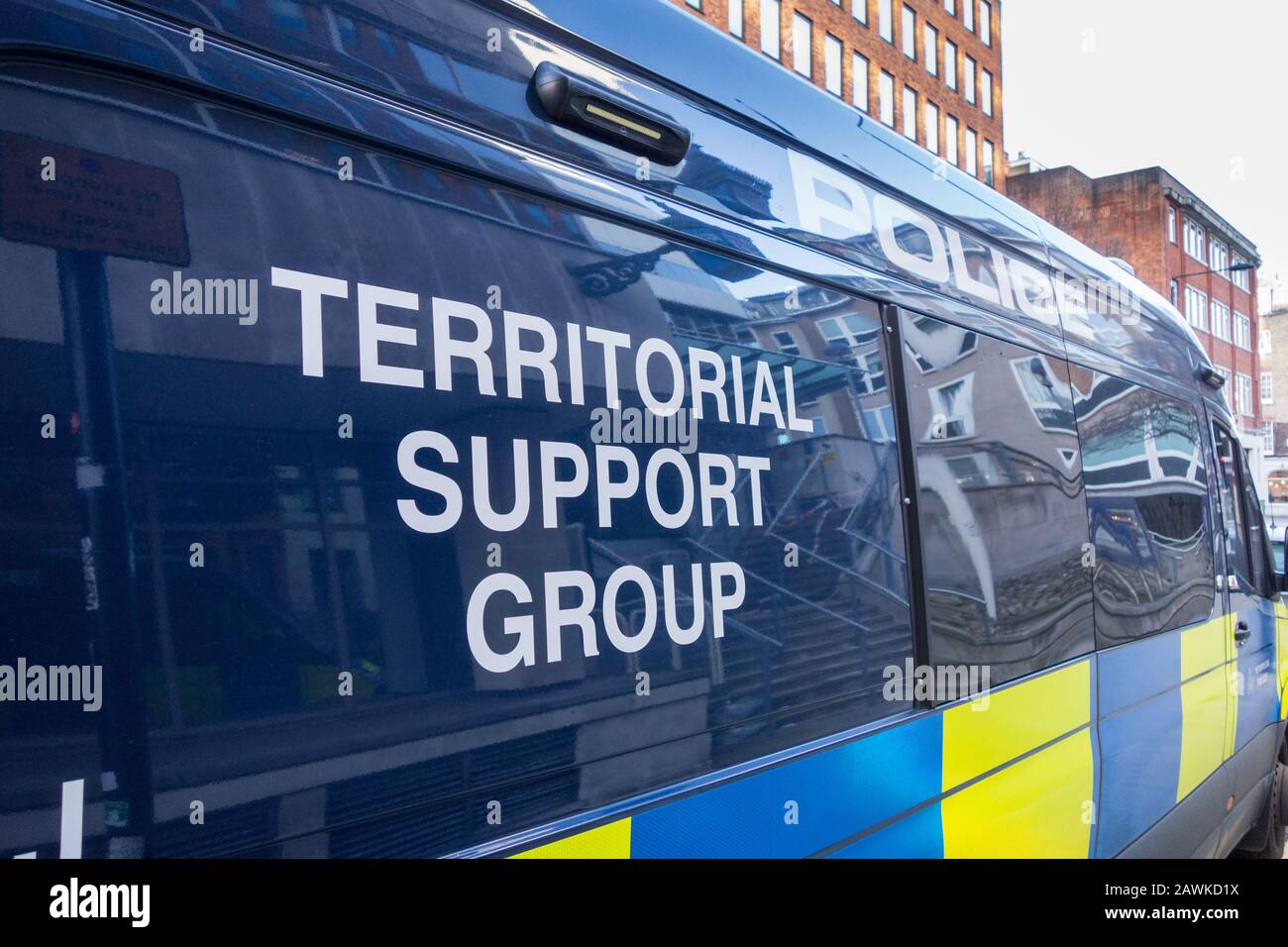 Police support van hi-res stock photography and images - Alamy
