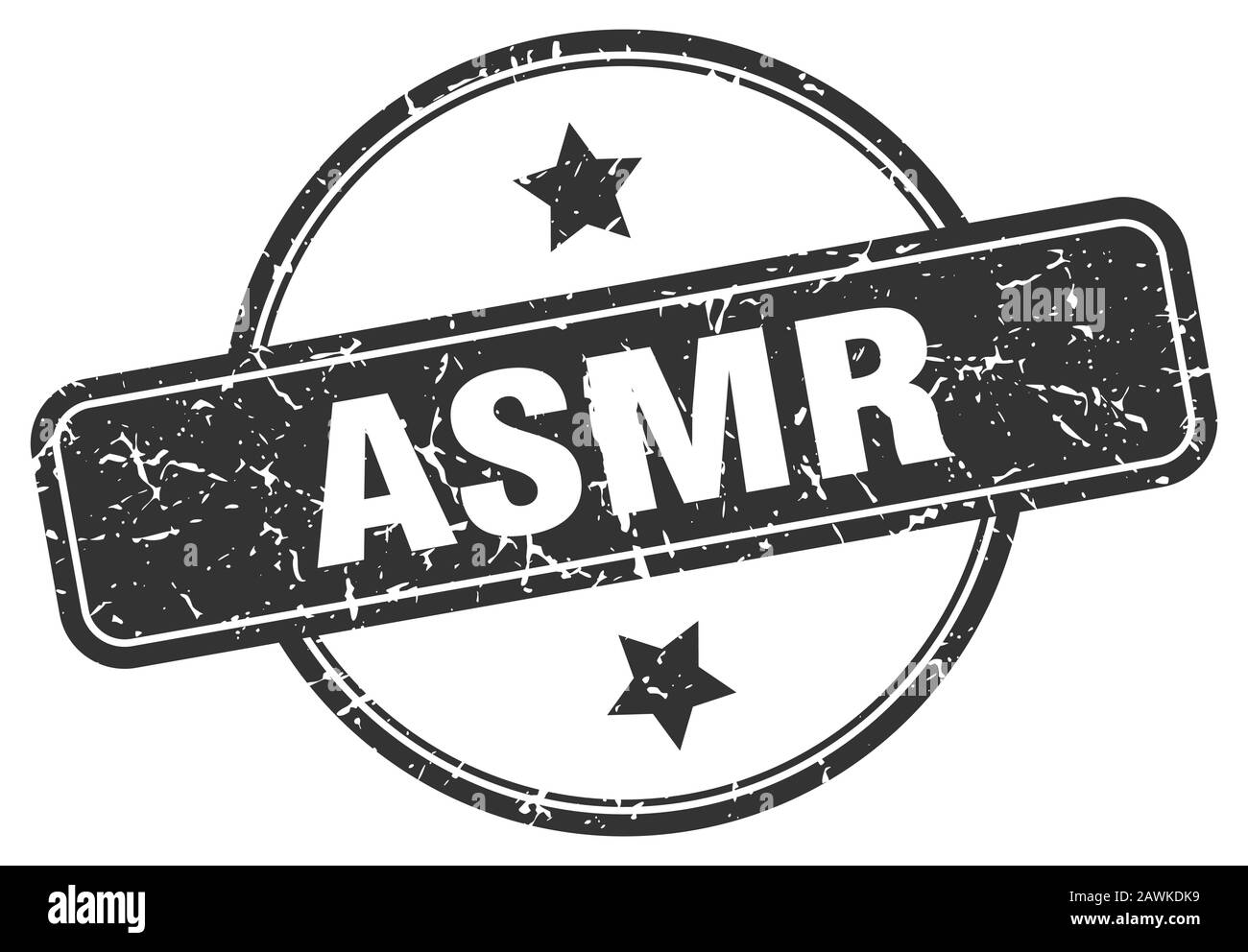 asmr stamp. asmr round vintage grunge sign. asmr Stock Vector Image ...