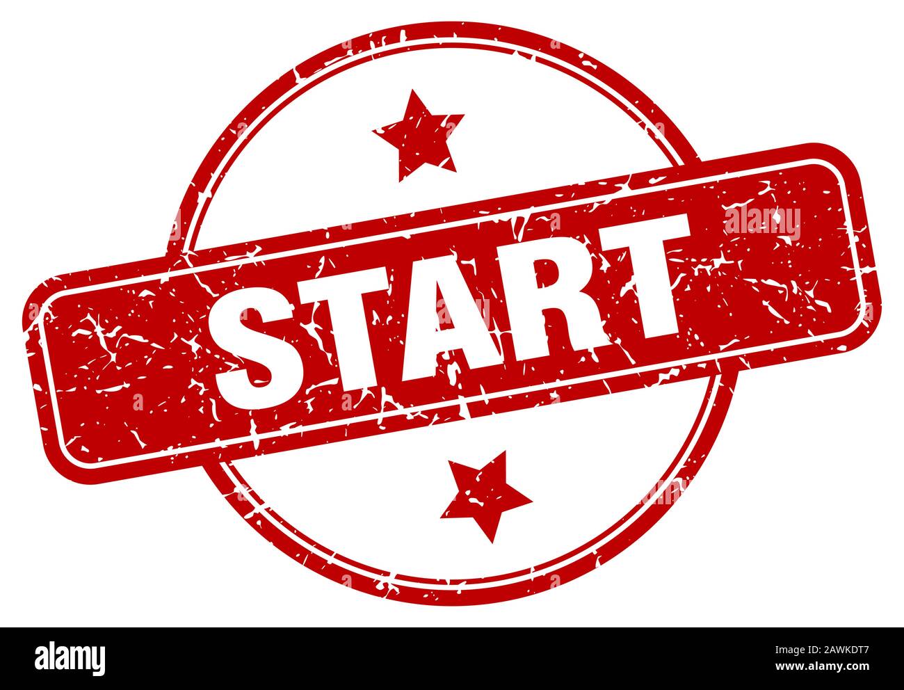 start stamp. start round vintage grunge sign. start Stock Vector Image ...
