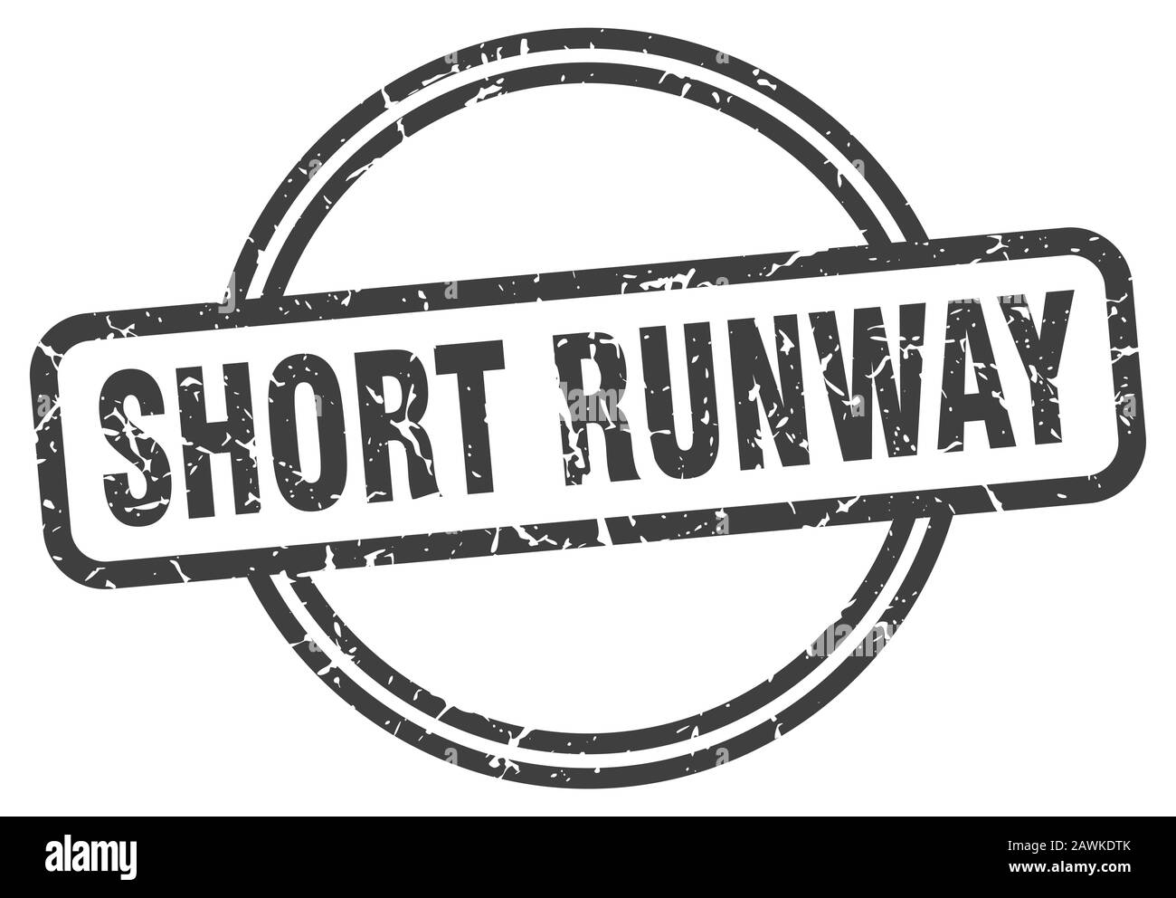 short runway stamp. short runway round vintage grunge sign. short ...