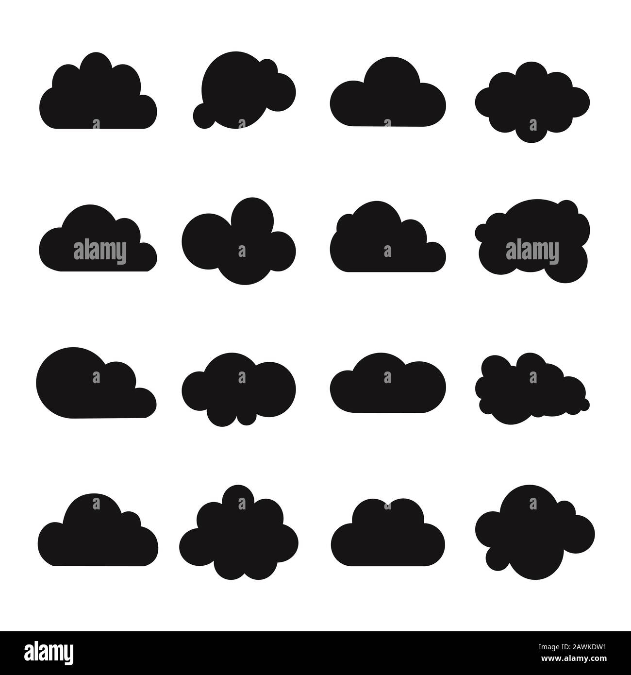 Cloud shapes collection and vector Stock Vector Image & Art - Alamy