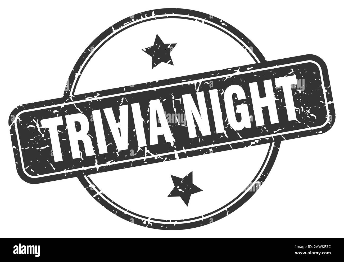 trivia night stamp. trivia night round vintage grunge sign. trivia ...