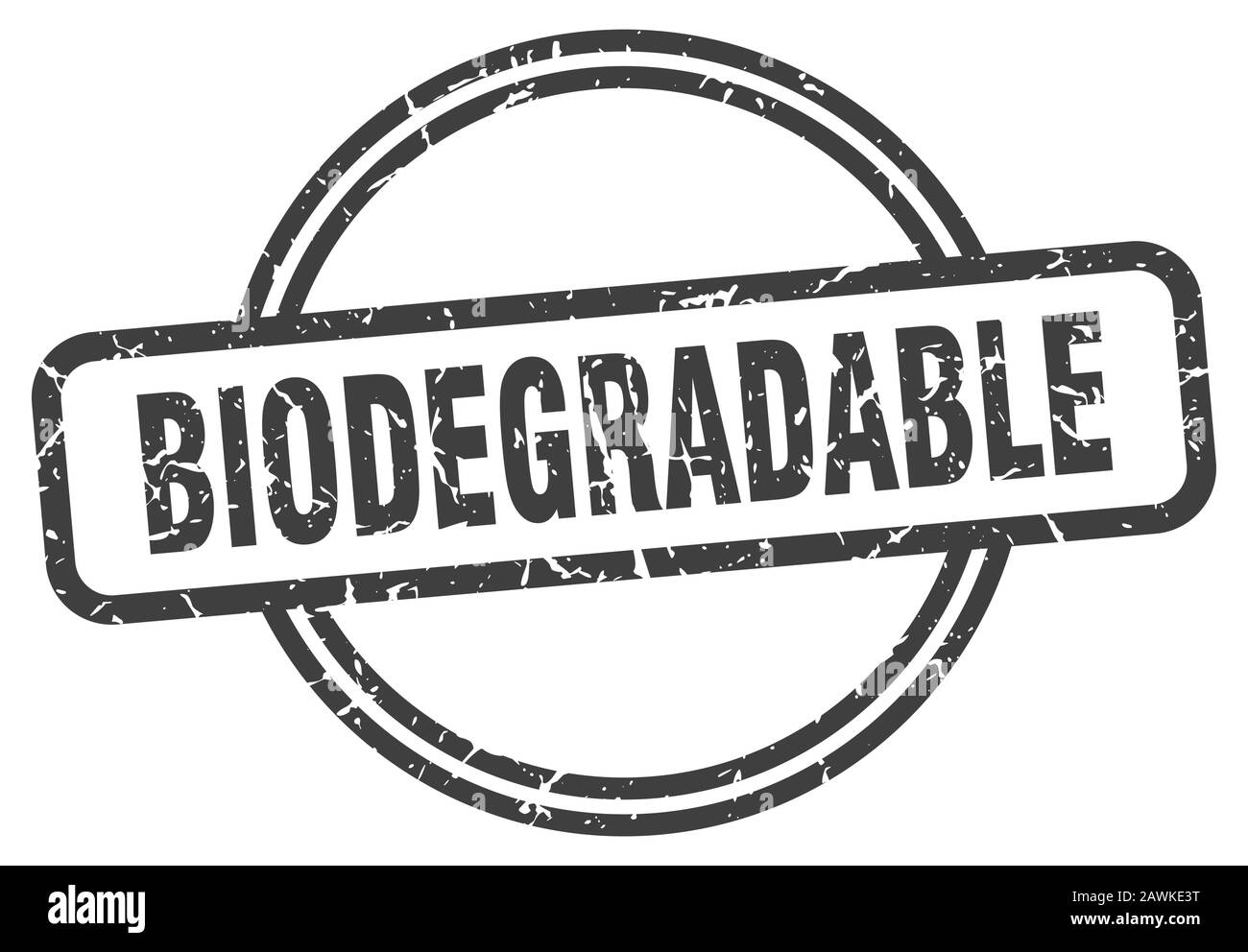 biodegradable stamp. biodegradable round vintage grunge sign ...