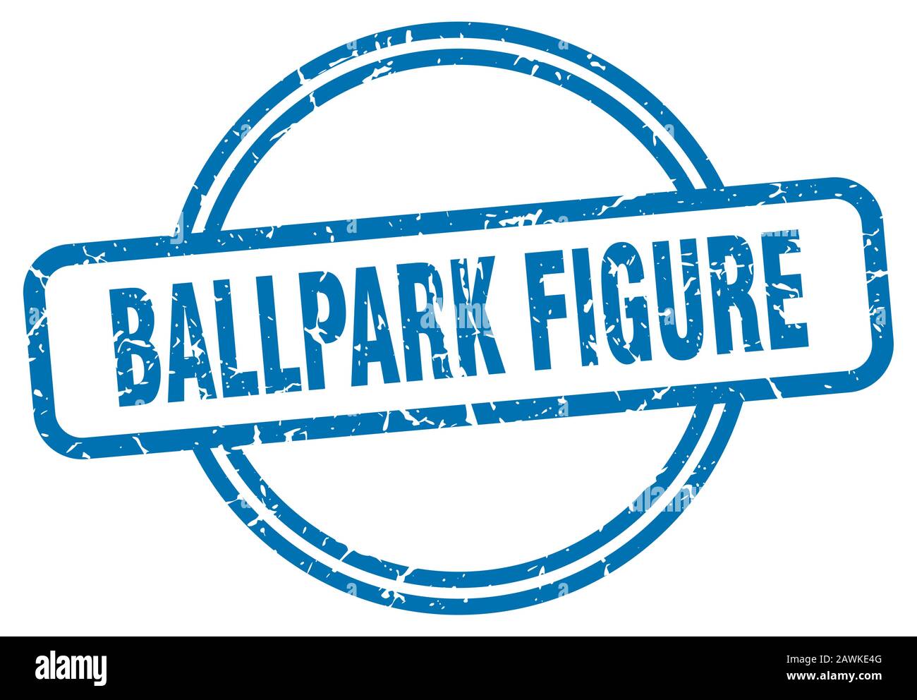 ballpark figure stamp. ballpark figure round vintage grunge sign ...