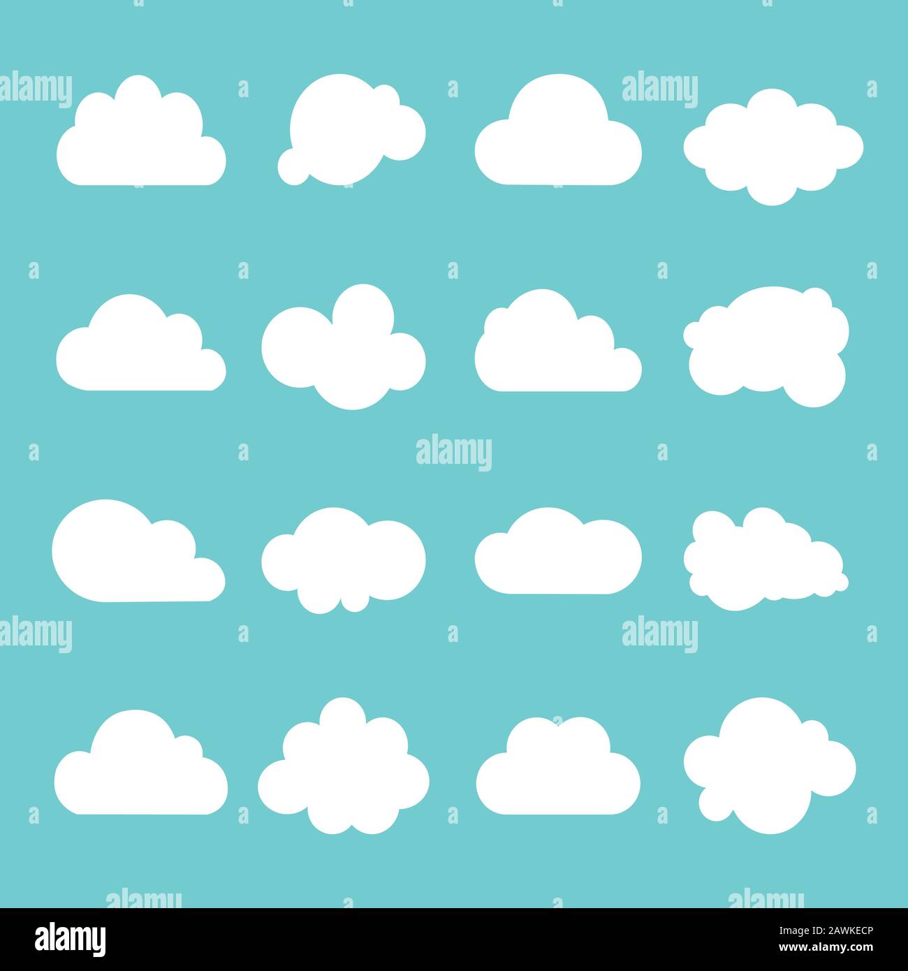 Blue sky clouds clipart Stock Vector Images - Alamy