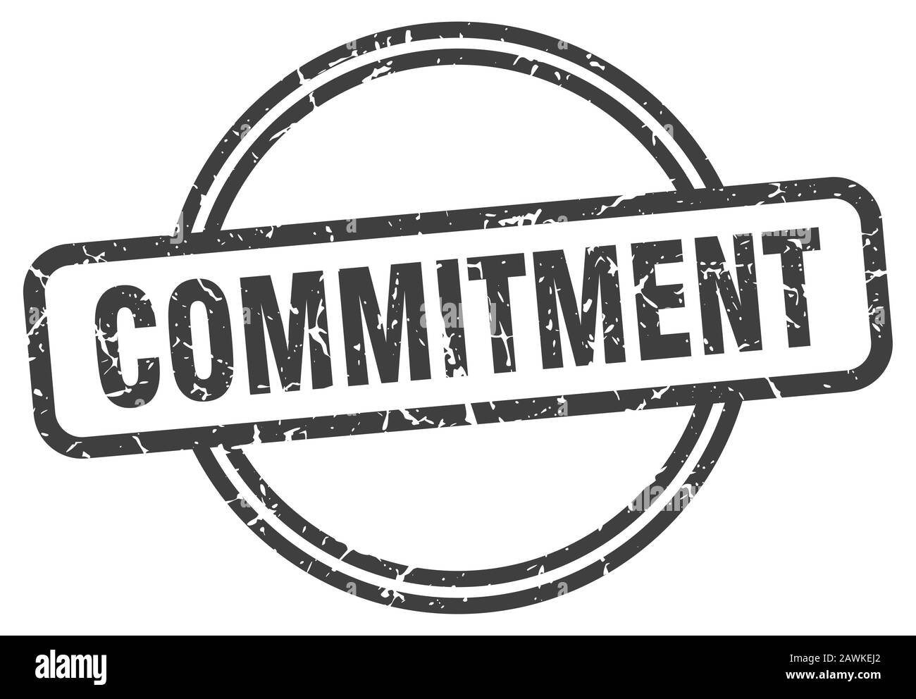 commitment stamp. commitment round vintage grunge sign. commitment ...