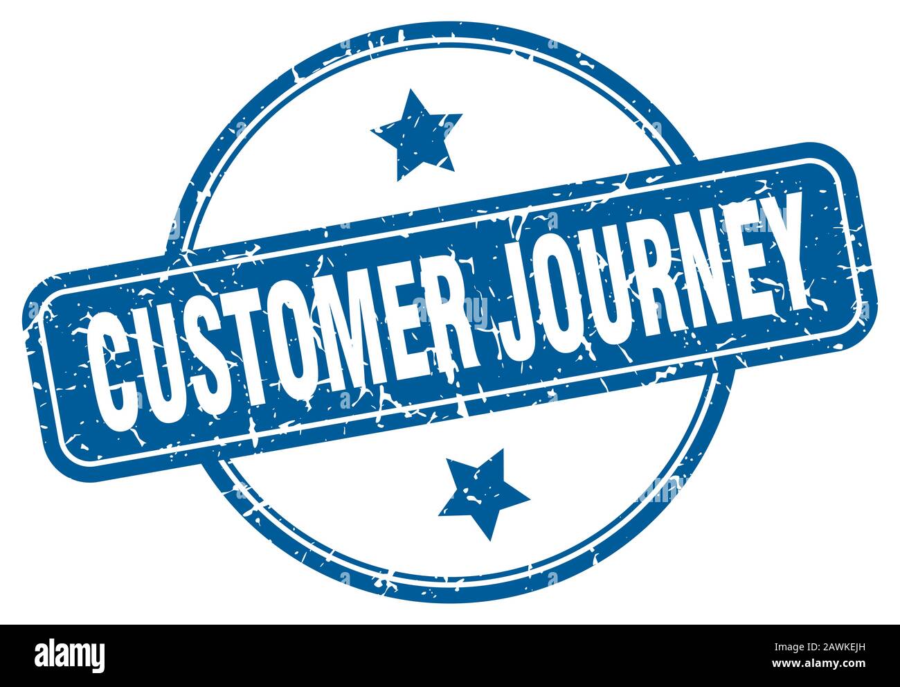 customer journey stamp. customer journey round vintage grunge sign ...
