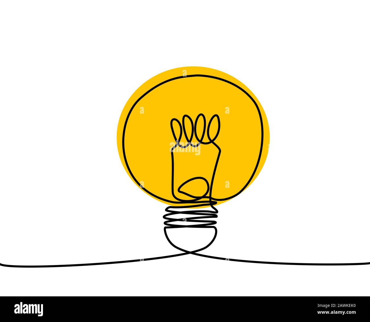 Light bulb wire line Stock Vector Images - Alamy