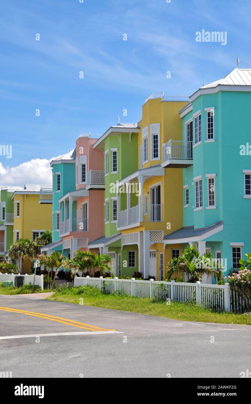 Colorful Beach Condominiums for Sale or Lease Stock Photo - Alamy