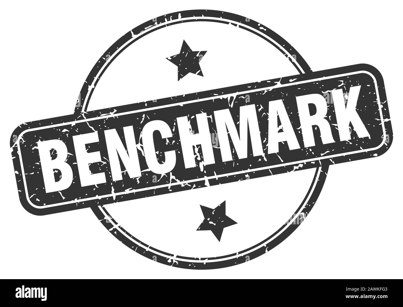 benchmark stamp. benchmark round vintage grunge sign. benchmark Stock ...