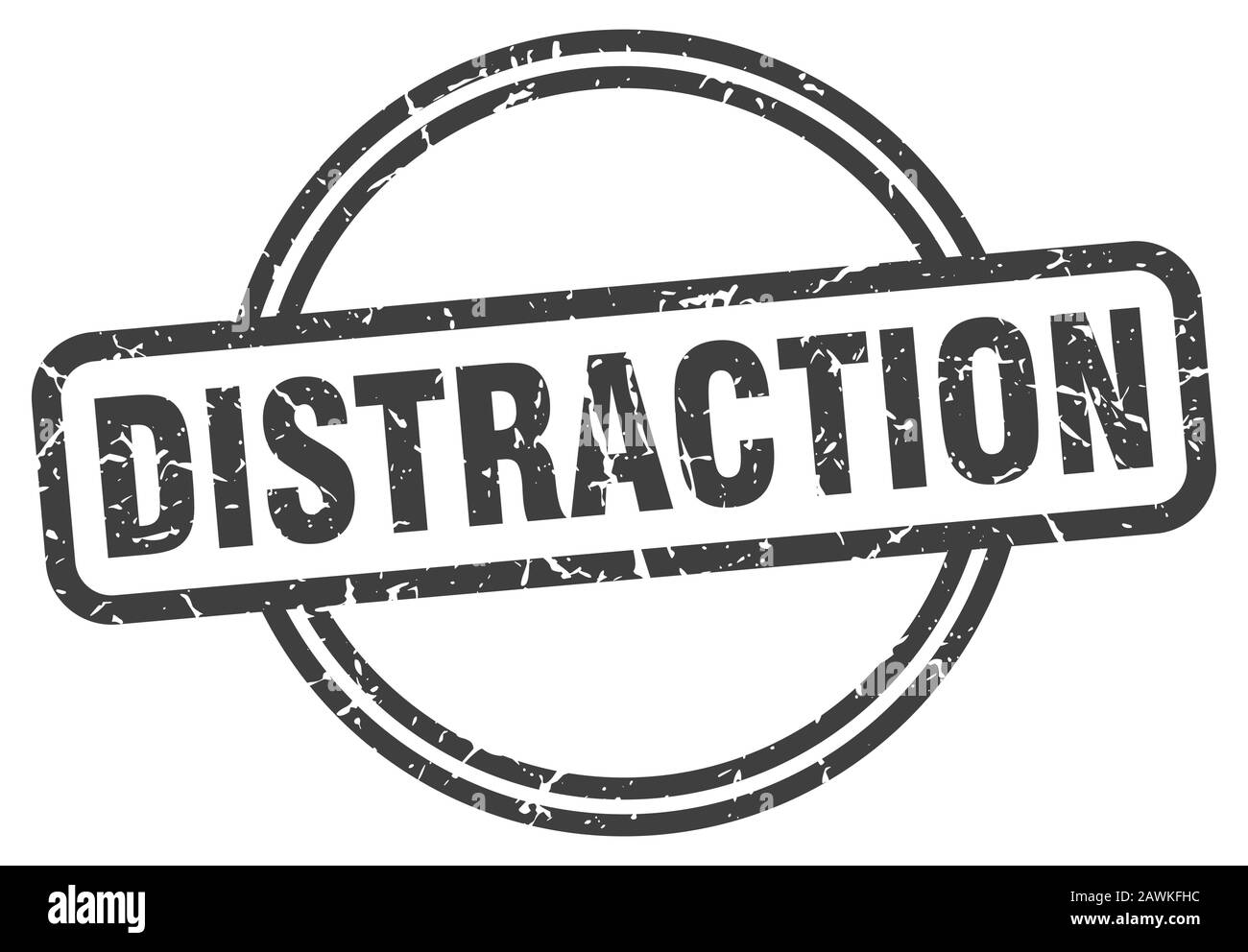 distraction stamp. distraction round vintage grunge sign. distraction ...