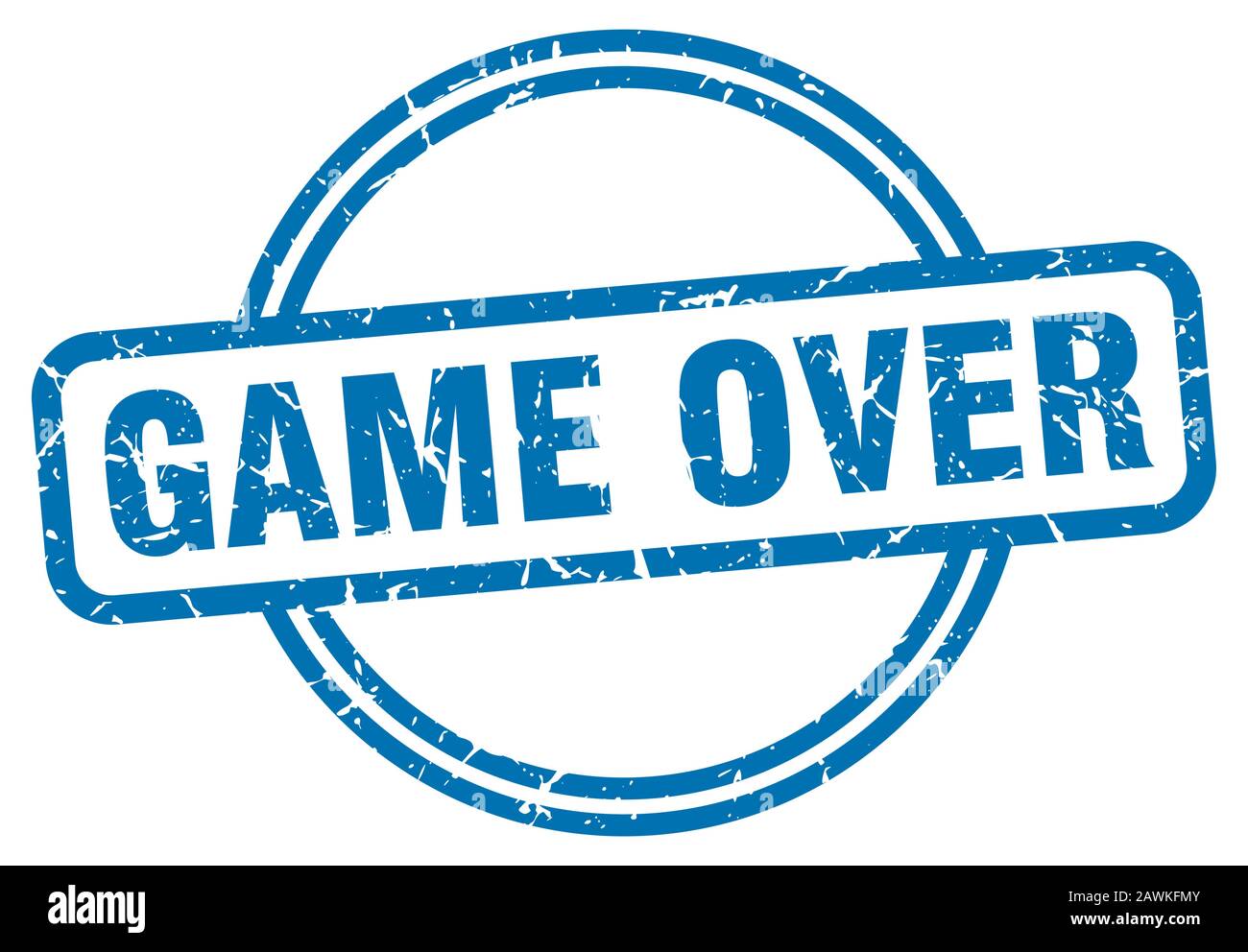 game over stamp. game over round vintage grunge sign. game over Stock ...