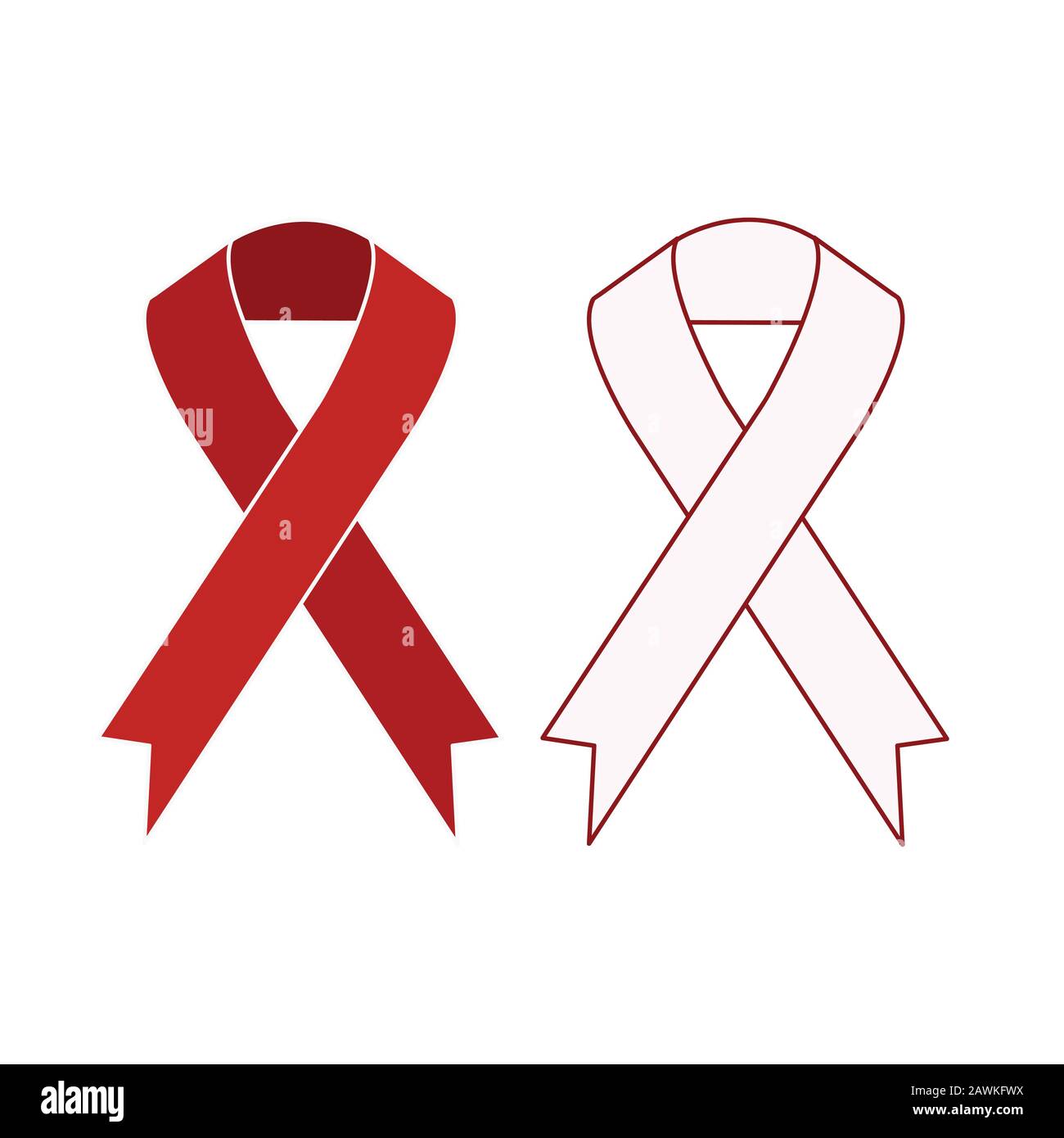 AIDS awareness ribbon vector image Stock Vector Image & Art - Alamy