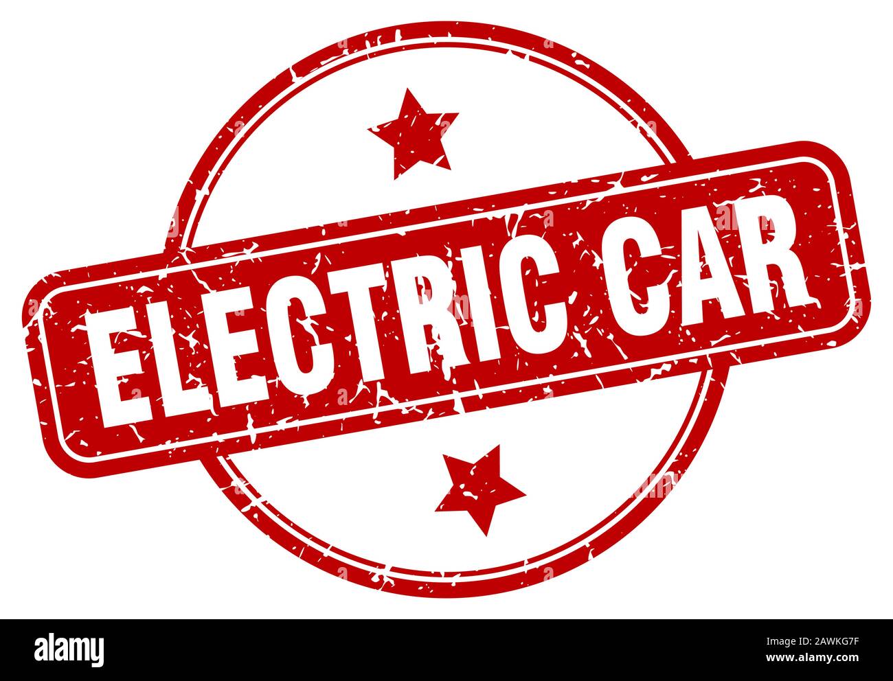 electric car stamp. electric car round vintage grunge sign. electric ...