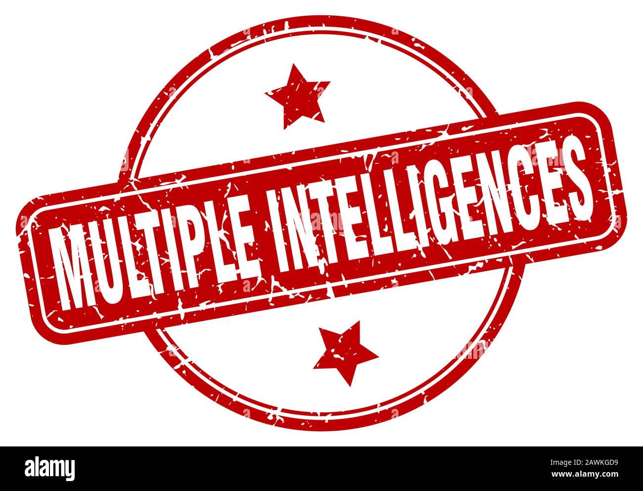 multiple intelligences stamp. multiple intelligences round vintage ...