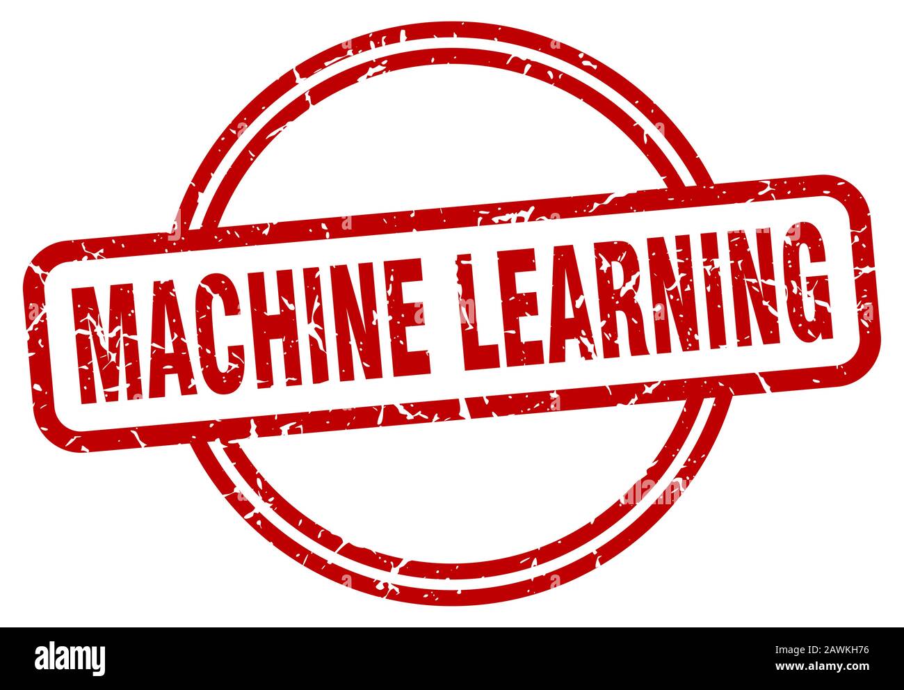 machine learning stamp. machine learning round vintage grunge sign ...