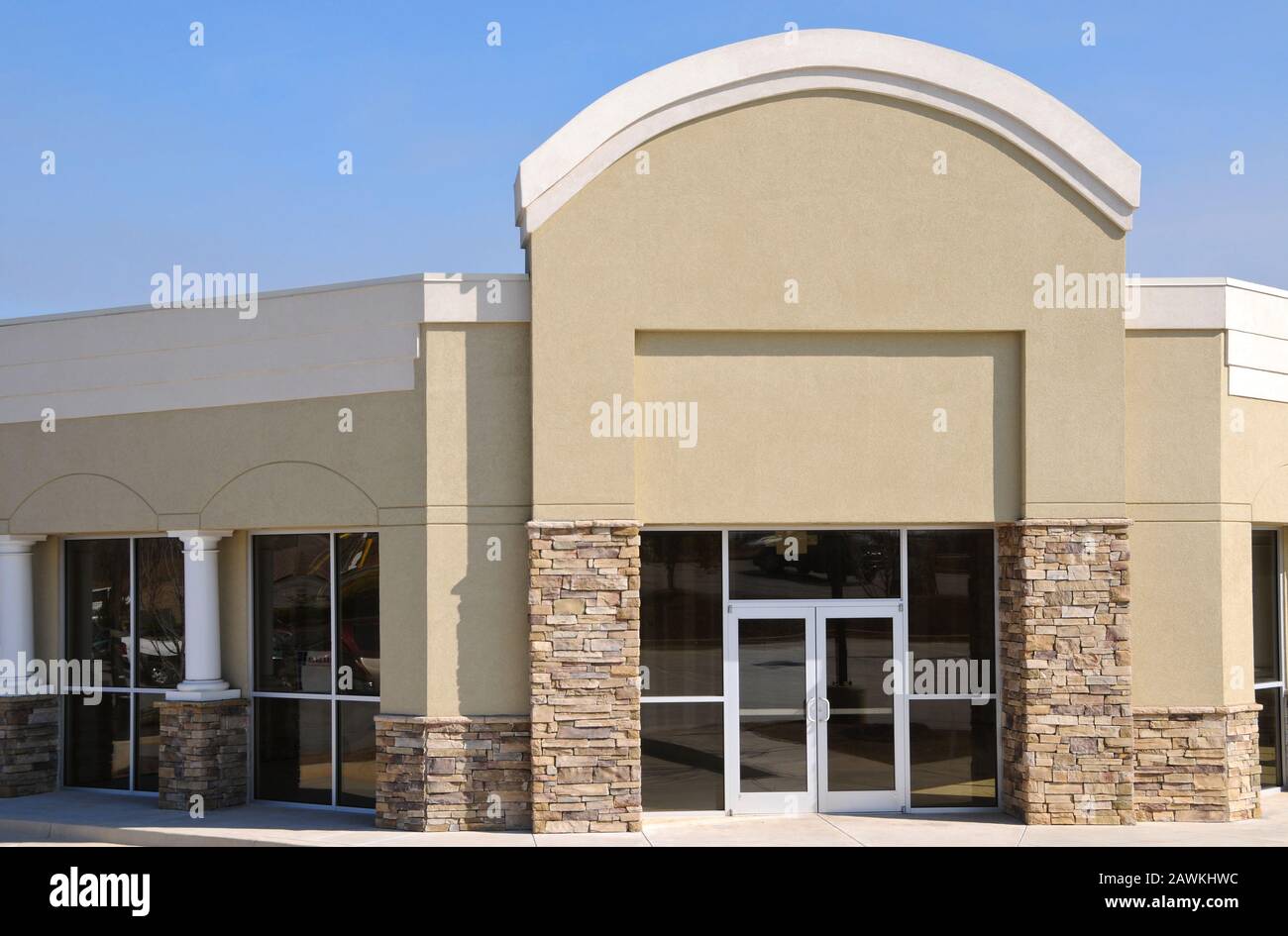 New Commercial Building with Retail and Office Space Available Stock ...