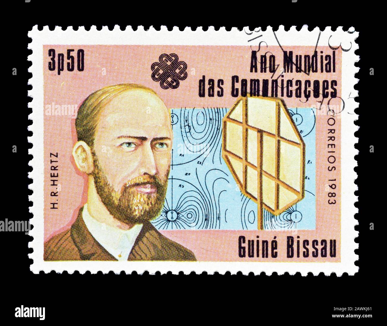 Cancelled postage stamp printed by Guinea Bissau, that shows portrait ...