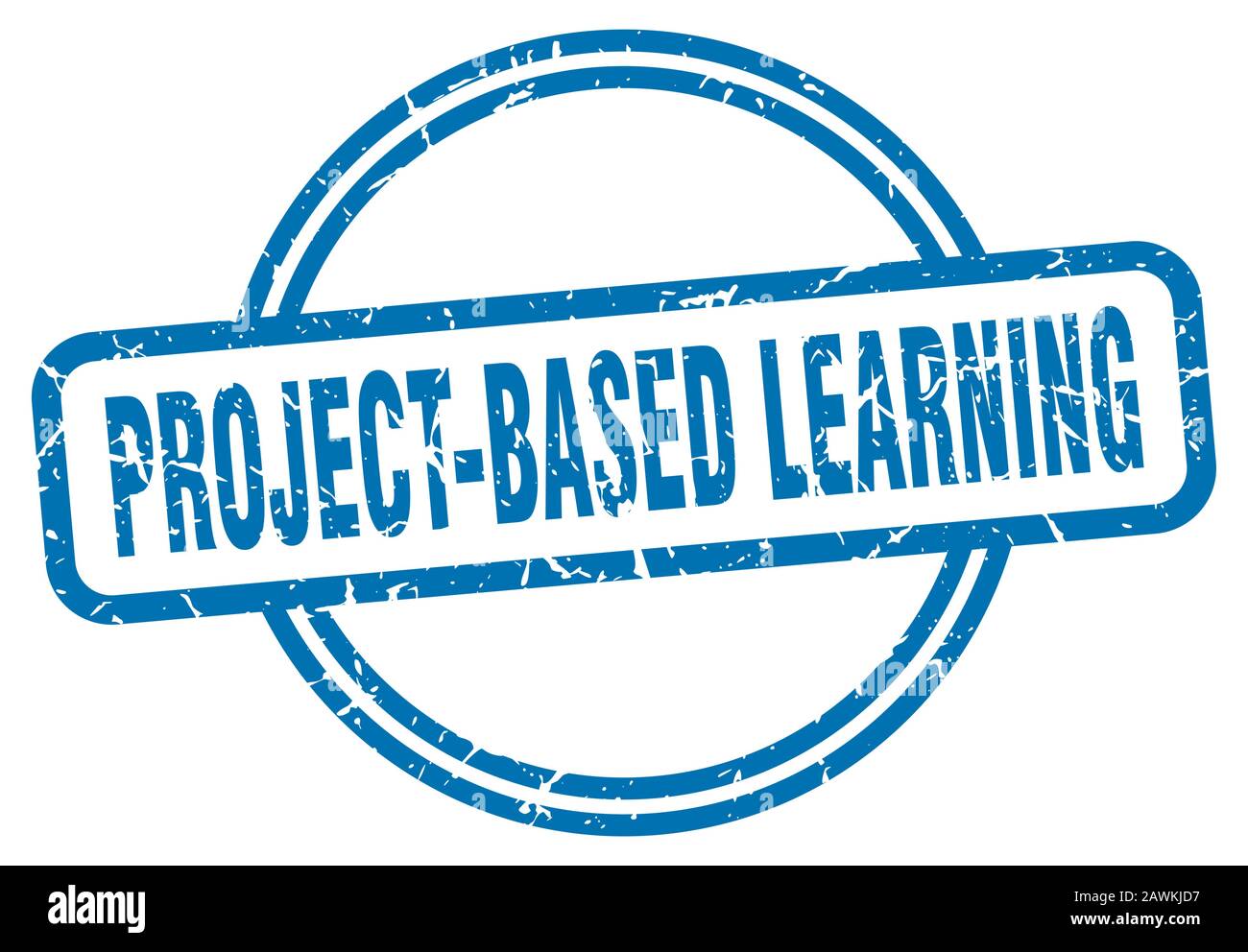 project-based learning stamp. project-based learning round vintage ...