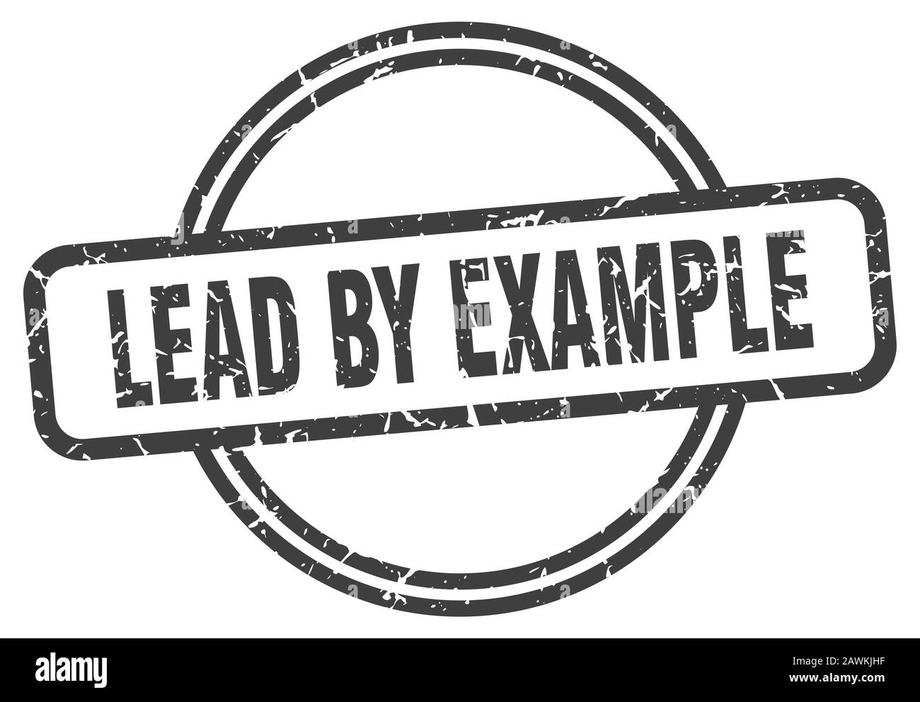 lead by example stamp. lead by example round vintage grunge sign. lead ...