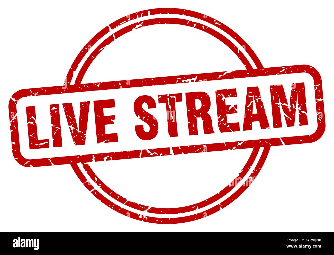 live stream stamp. live stream round vintage grunge sign. live stream ...