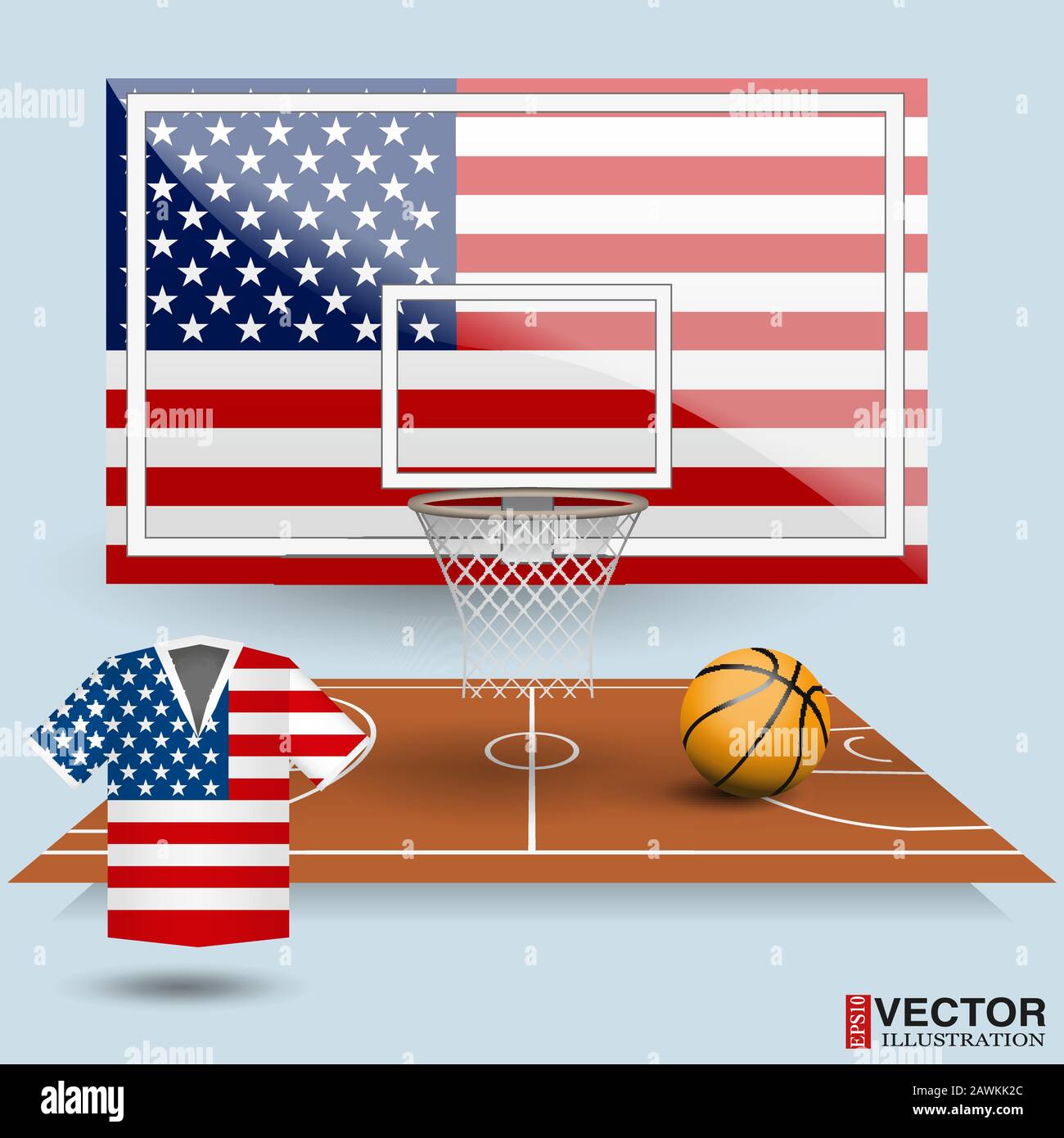 Vector Illustration Basketball Background Stock Vector Image & Art - Alamy