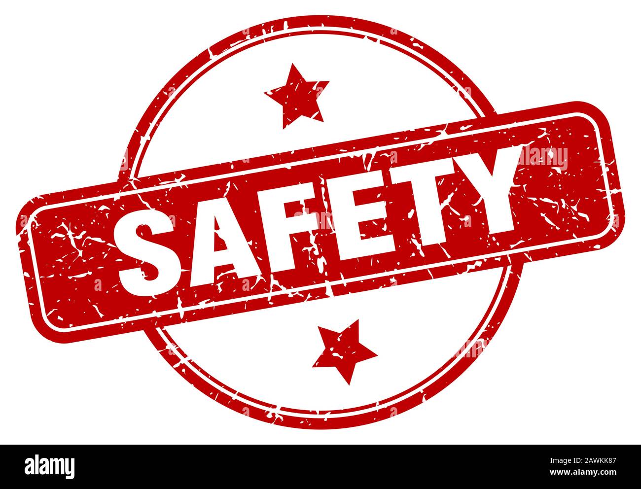 safety stamp. safety round vintage grunge sign. safety Stock Vector ...